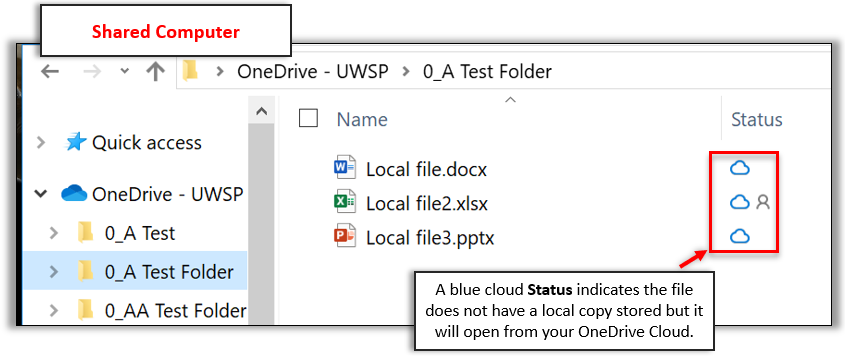 OneDrive Files On Demand Information Technology UWSP